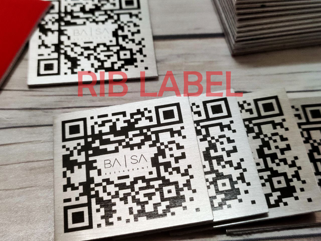 QR code Restaurant/Cafe Menu Labels (Set of 20) - Barcode Metal Label
