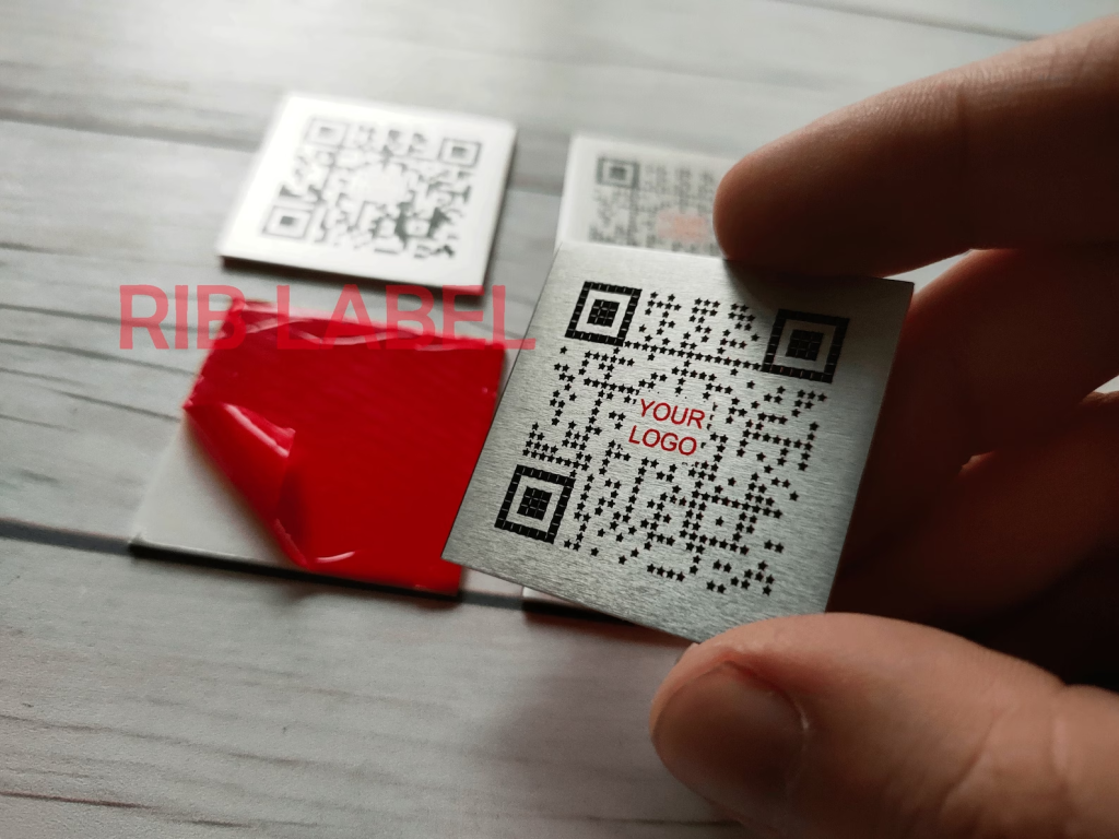 QR code Restaurant/Cafe Menu Labels (Set of 20) - Barcode Metal Label