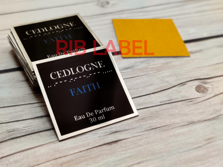 Metal Labels for Perfume - Cologne Bottles - Barcode Metal Label