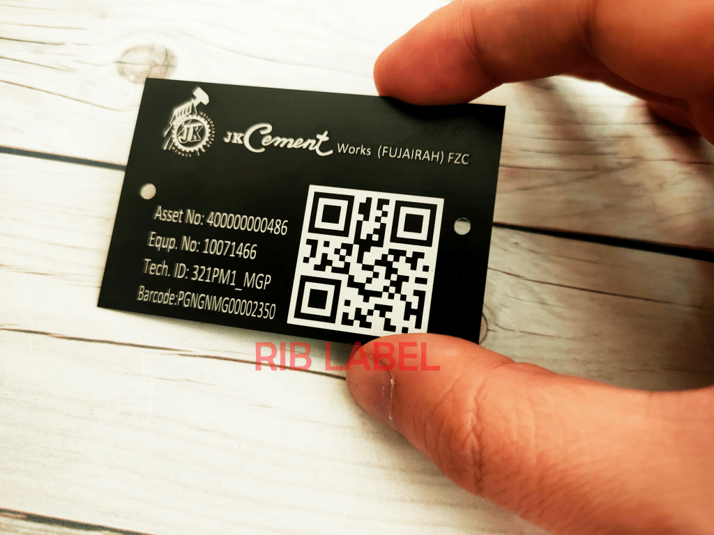 Black Anodized Aluminum QR code – Barcode – Serial Number Tags ...