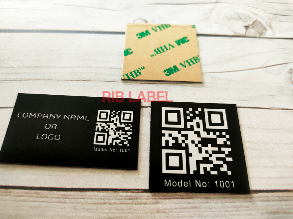 Black Anodized Aluminum QR code – Barcode – Serial Number Tags ...