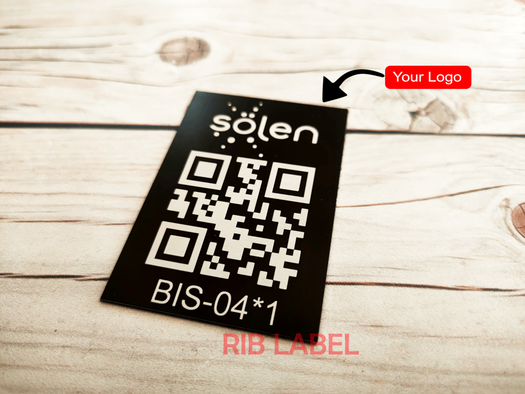 Black Anodized Aluminum QR code – Barcode – Serial Number Tags ...