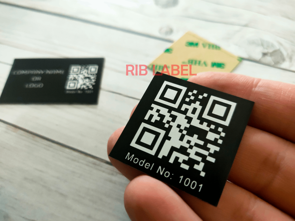 Black Anodized Aluminum QR code – Barcode – Serial Number Tags ...