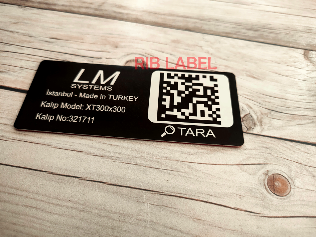 Black Anodized Aluminum QR code – Barcode – Serial Number Tags ...